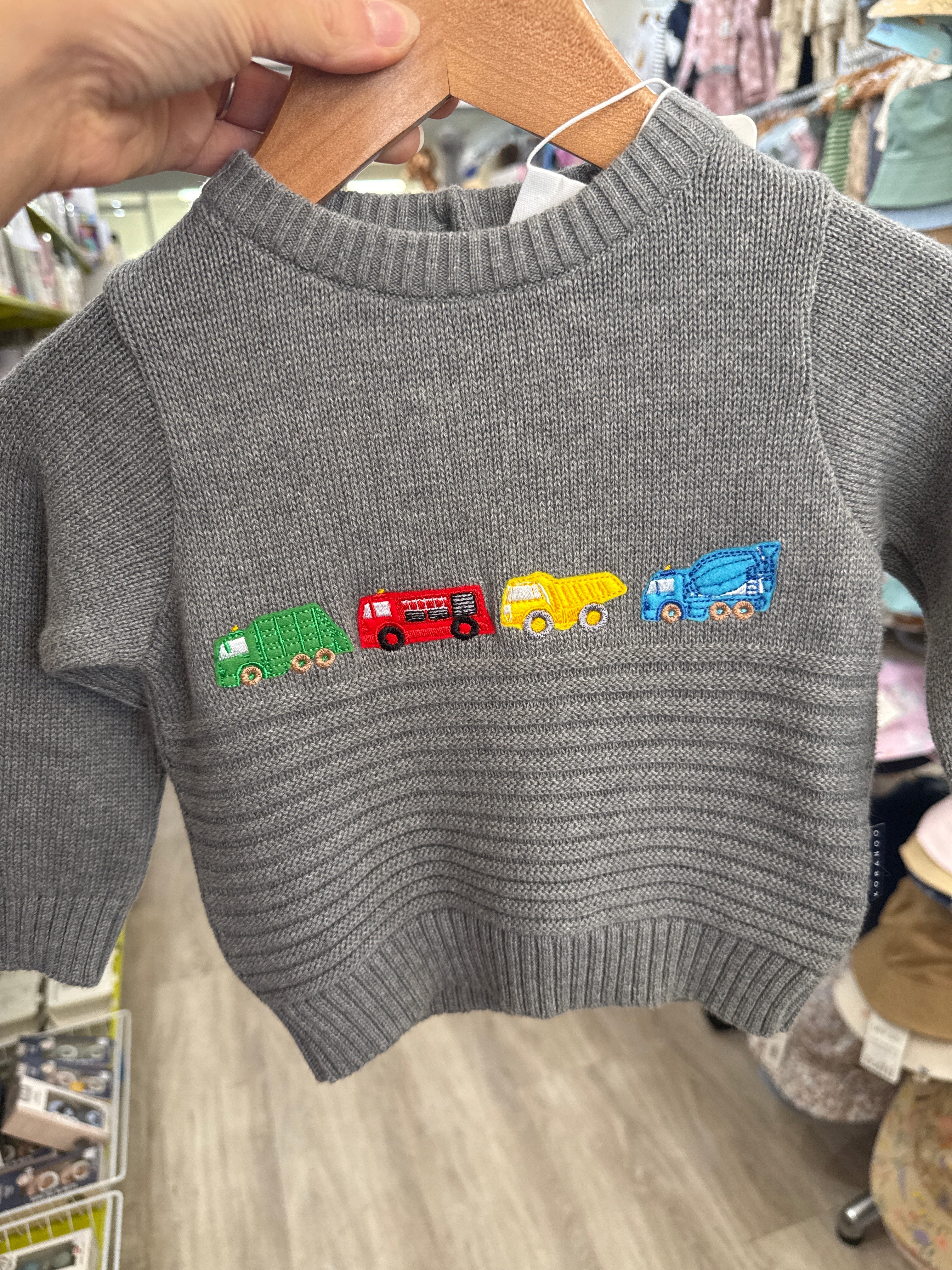 KORANGO TRUCKS EMBROIDERED SWEATER – Just Juniors