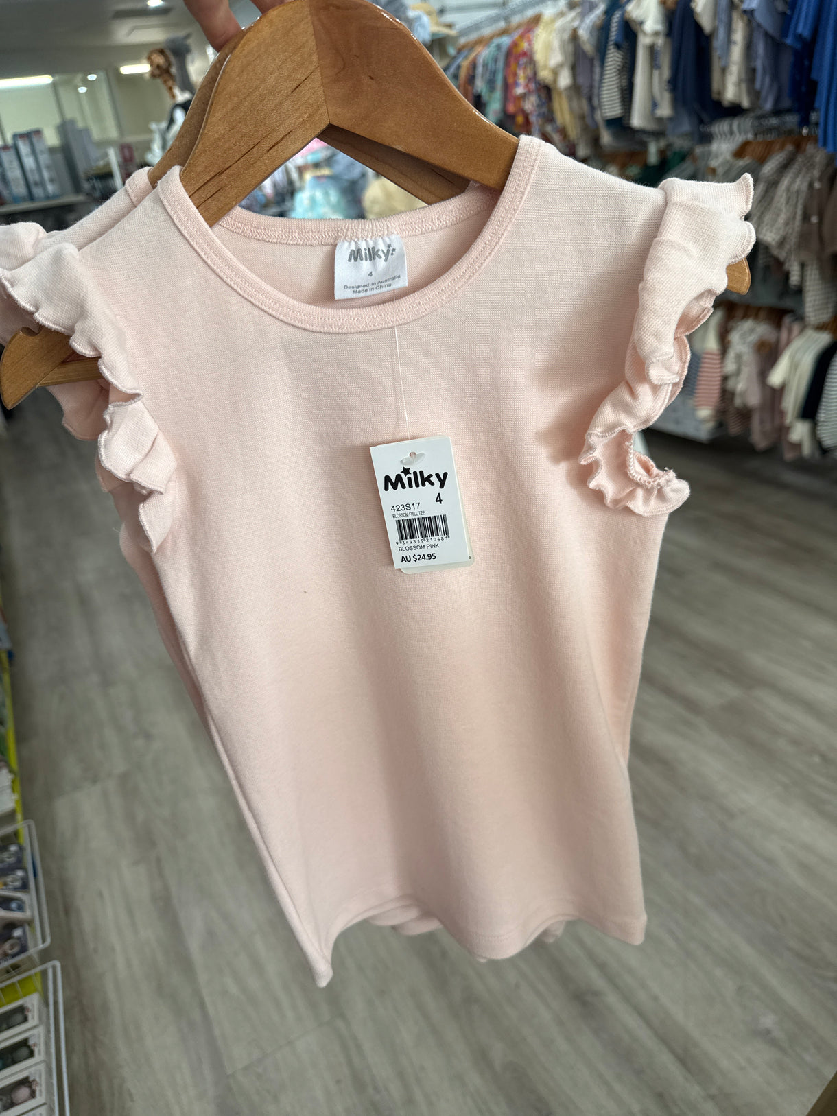MILKY BLOSSOM FRILL TEE – Just Juniors